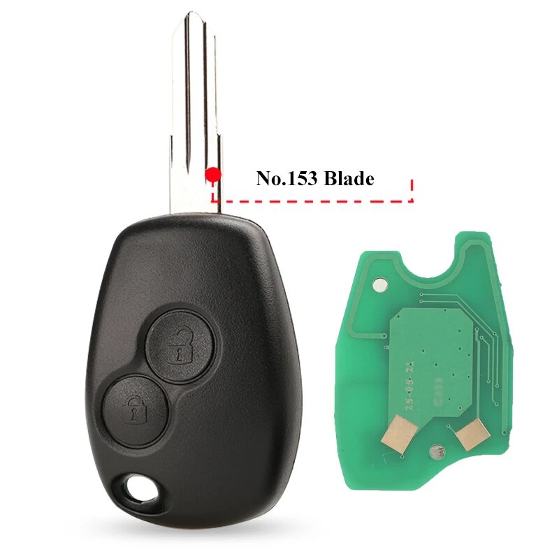 Ключ авто 2BTN Renault Duster Clio 3 No.153 Blade, 4A PCF7952E Chip