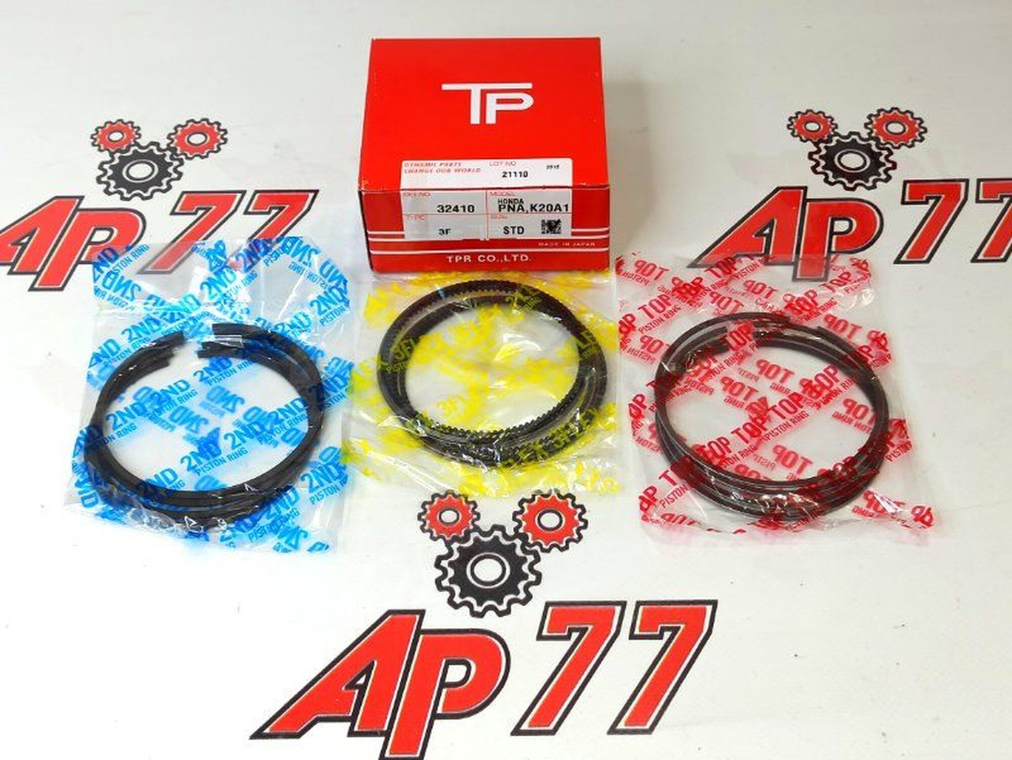 Кольца поршневые TPR K20A TP, Япония, STD, 32410, для автомобиля