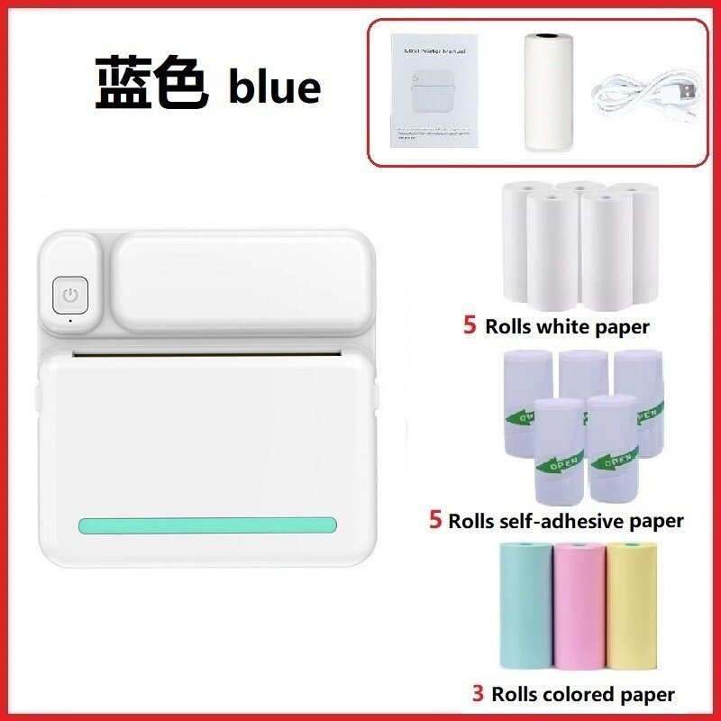 Заводская оптовая продажа портативного мини-принтера, термопринтера Bluetooth для мобильного телефона, маленького карманного принтера с функцией исправления ошибок