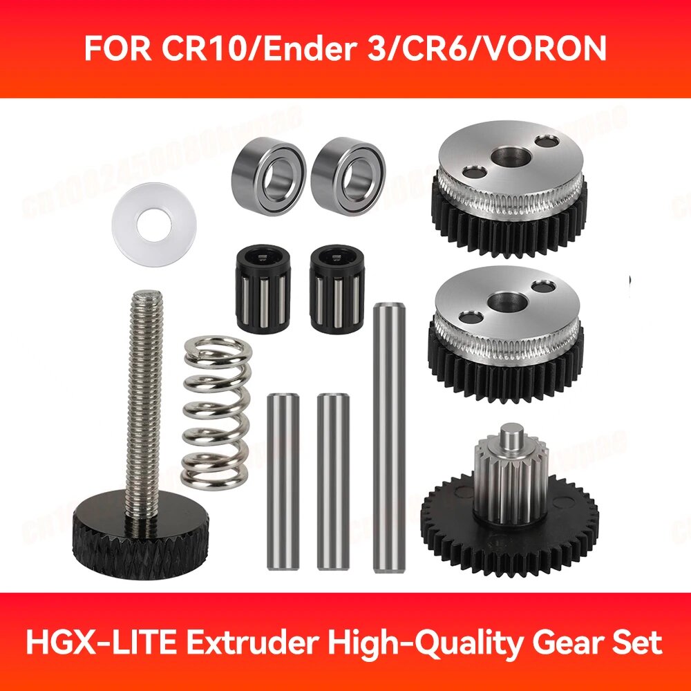 Экструдер HGX-LITE для CR10 CR 10S Ender3 V2 VORON, двухшестеренный экструдер, редуктор из твердой стали, высокоскоростной двигатель, детали 3D-принтера