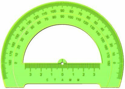 Транспортир большой, 12см