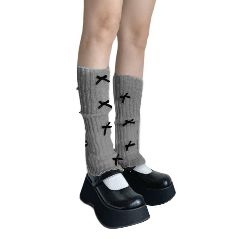 Гетры женские вязаные, Серый