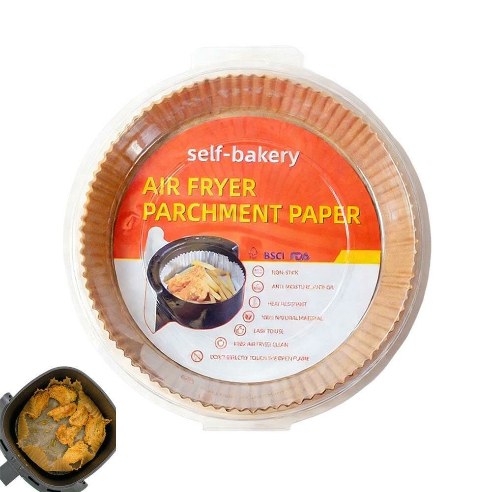 Бумага для аэрогриля,50 шт. пергамент для выпечки, форма для аэрогриля, коричневый