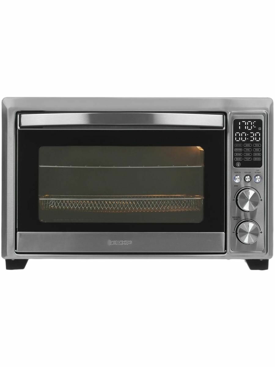 Мини-печь DEXP VN-D3000 SS серебристый, антипригарная, 30 л, 1800Вт, серебристая