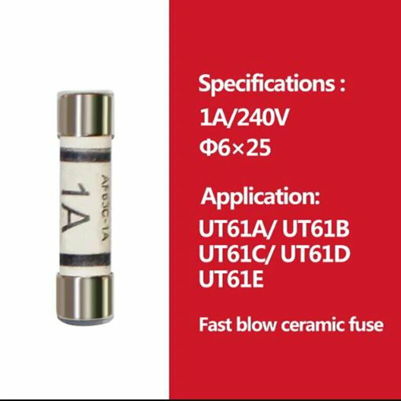 UNI-T керамический предохранитель 1A/240V Ø6x25