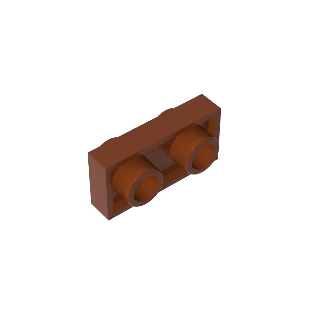 Строительный блок GOBRICKS 1x2, Коричневый (081)