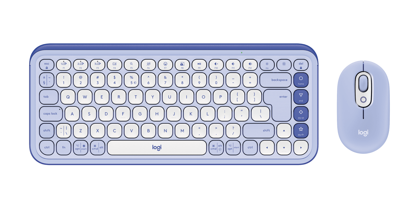 Комплект: клавиатура+мышь Logitech POP ICON KEYS Combo голубой