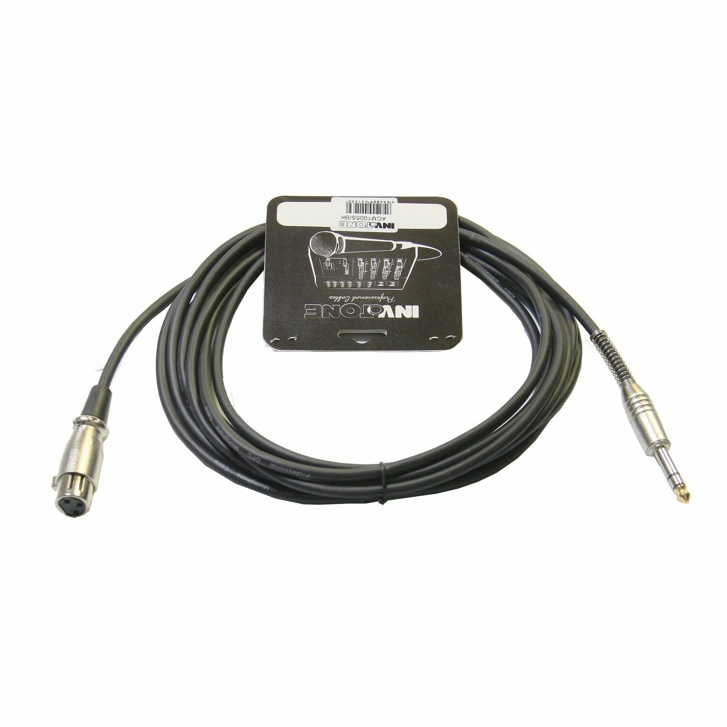Кабель микрофонный INVOTONE ACM1010S/BK, 10 метров, 6,3 джек стерео -XLR (папа), черный