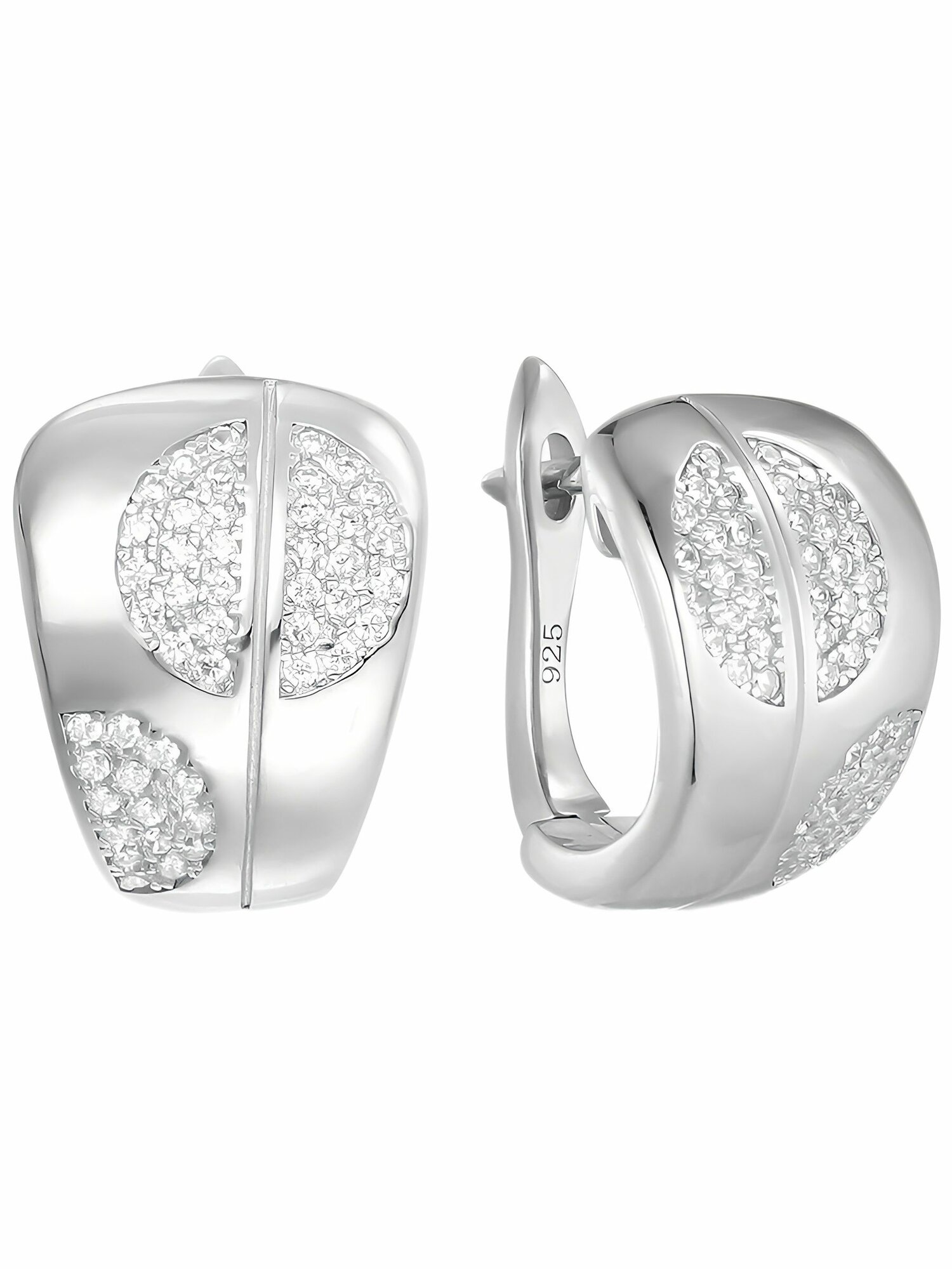 Серьги Balex, серебро, 925 проба, родирование, фианит
