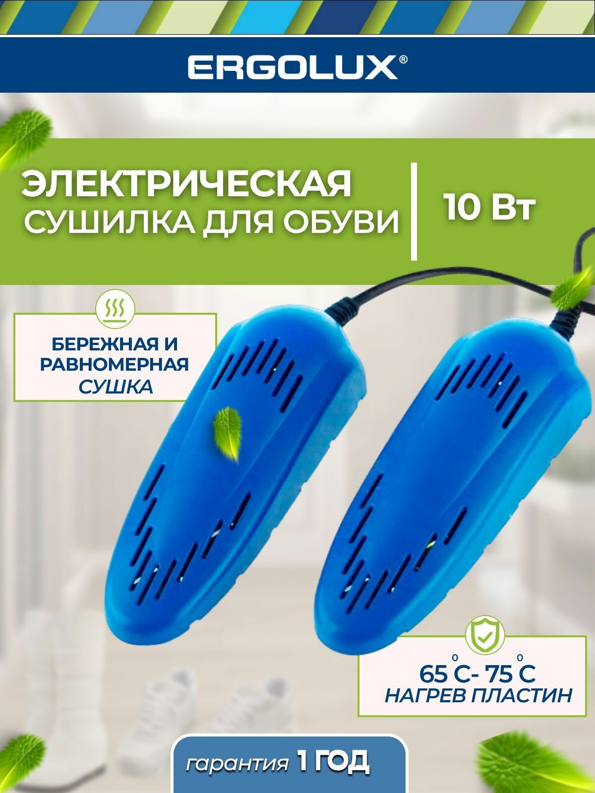 Электрическая сушилка для обуви ERGOLUX ELX-SD02-C06 синяя