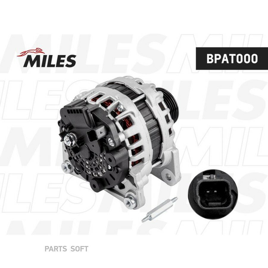 Генератор RENAULT LOGAN 10- 95A от официального дистрибьютора, MILES, артикул BPAT000