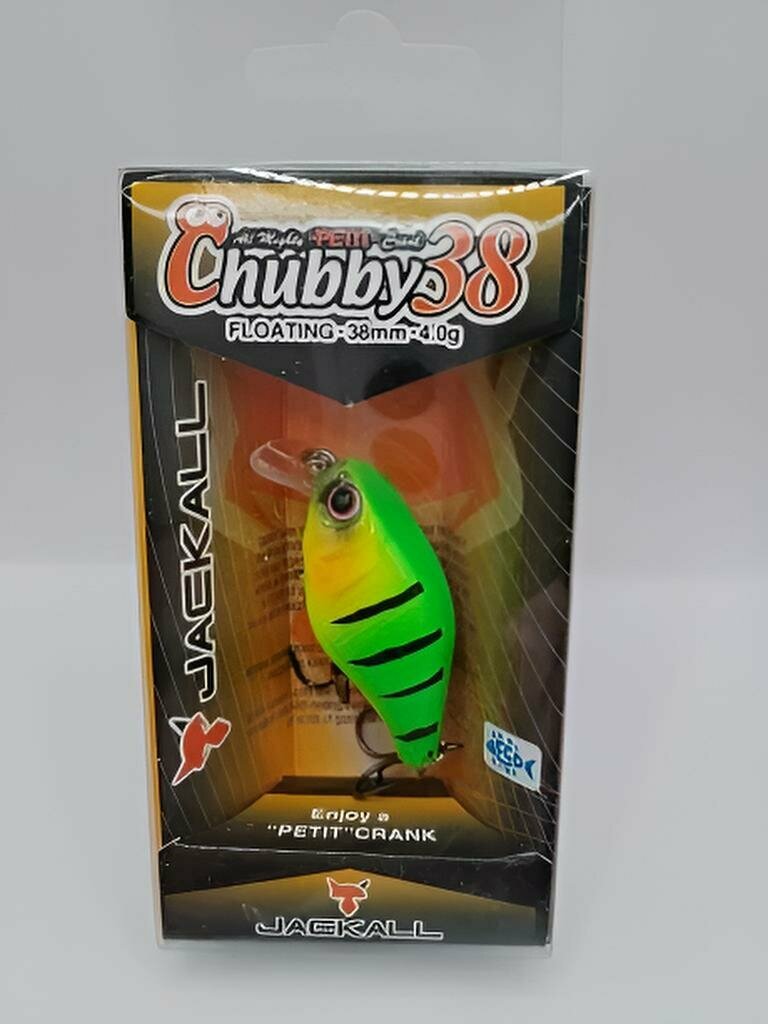 Jackall Chubby 38F 38 мм 4.0 г плавающий кренкер воблер для ловли окуня щуки и судака на мелководье 0 0.5 м