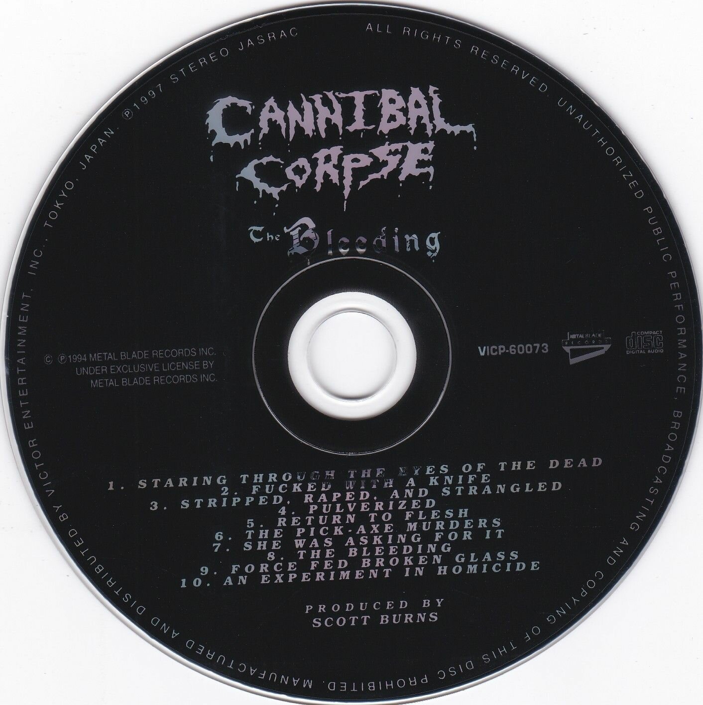 Cannibal Corpse - The Bleeding, 1994, 8-page, CD-Аудио — фото 1