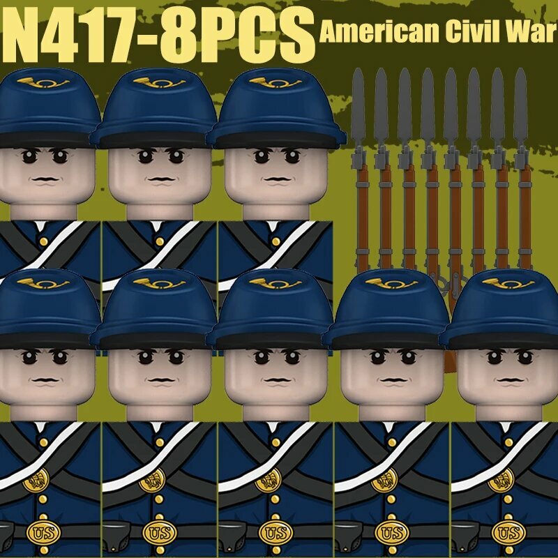 Custfig Военные фигурки из блоков Американская гражданская война B36-68-8PCS