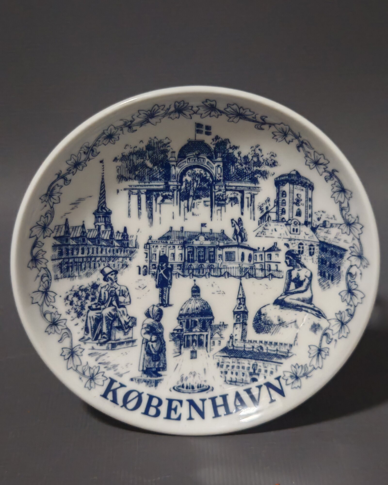 Настенное блюдце "Kobenhavn", керамика, для декора, диаметр 11 см
