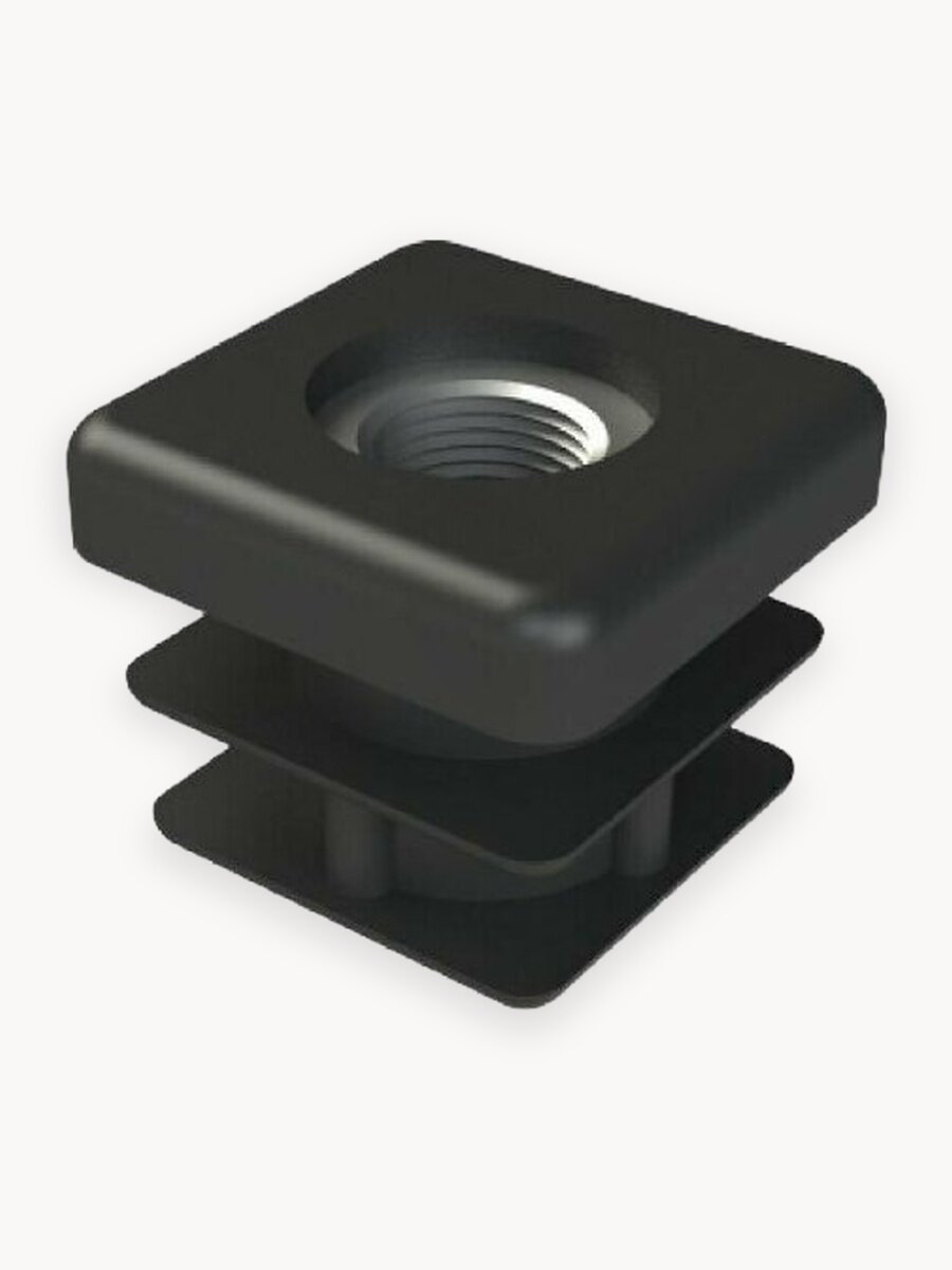 Заглушка пластиковая для профильной трубы 20х20 с резьбой М8 (4 шт.)