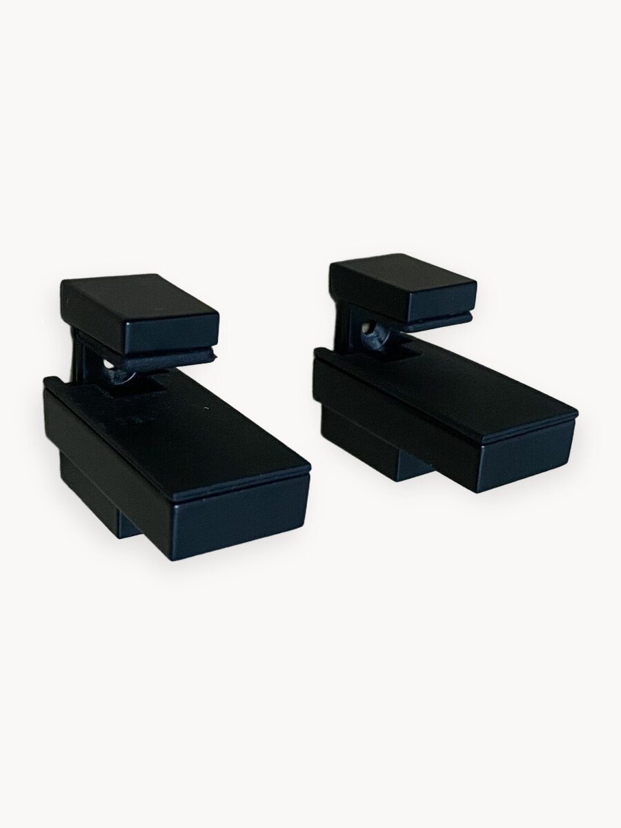 Полкодержатели для стекла «Ханс» мини (2шт) Черные, на толщину 5-15мм