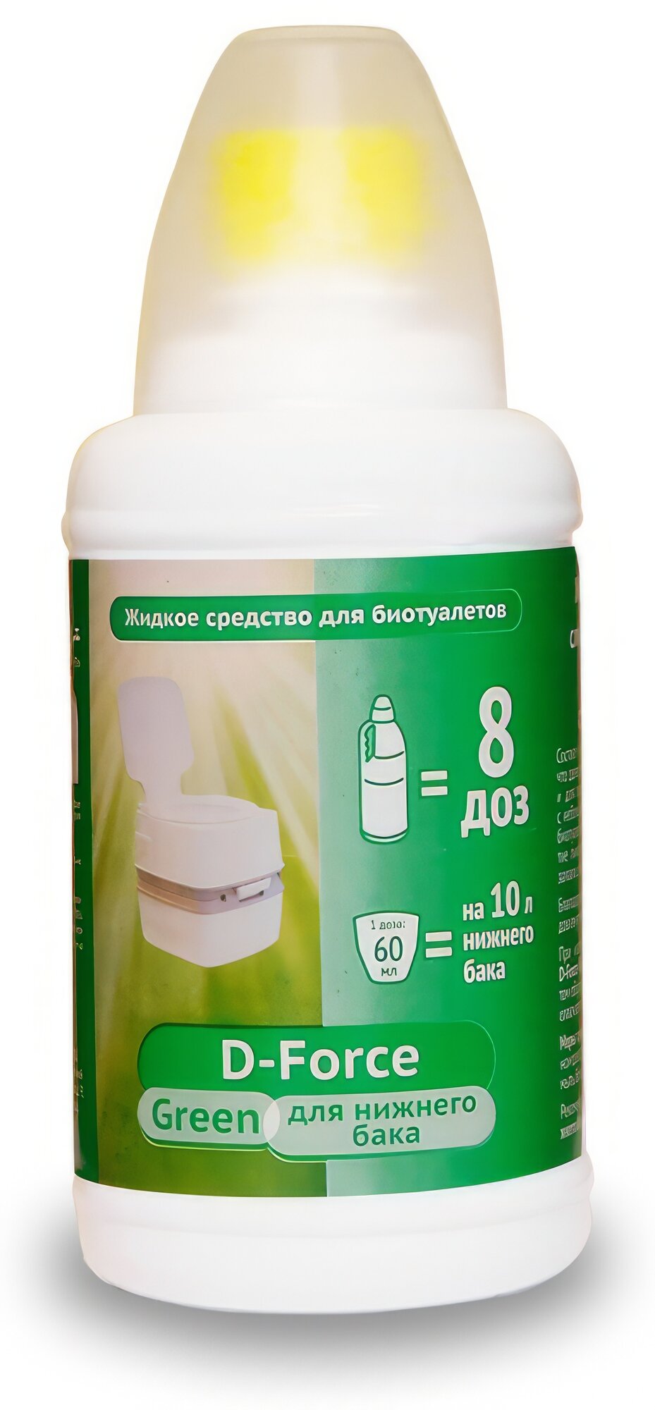 Жидкое средство для биотуалетов D-Force Green 0,5л (ВХ)