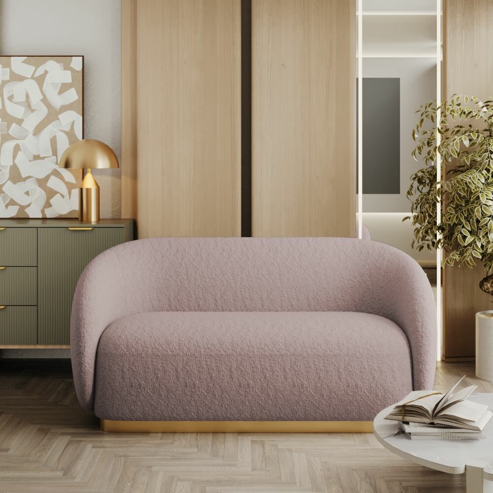 Диван в современном стиле ZAFFIRO прямой 142 см BRAVO ARBEN цвет ROSEWOOD