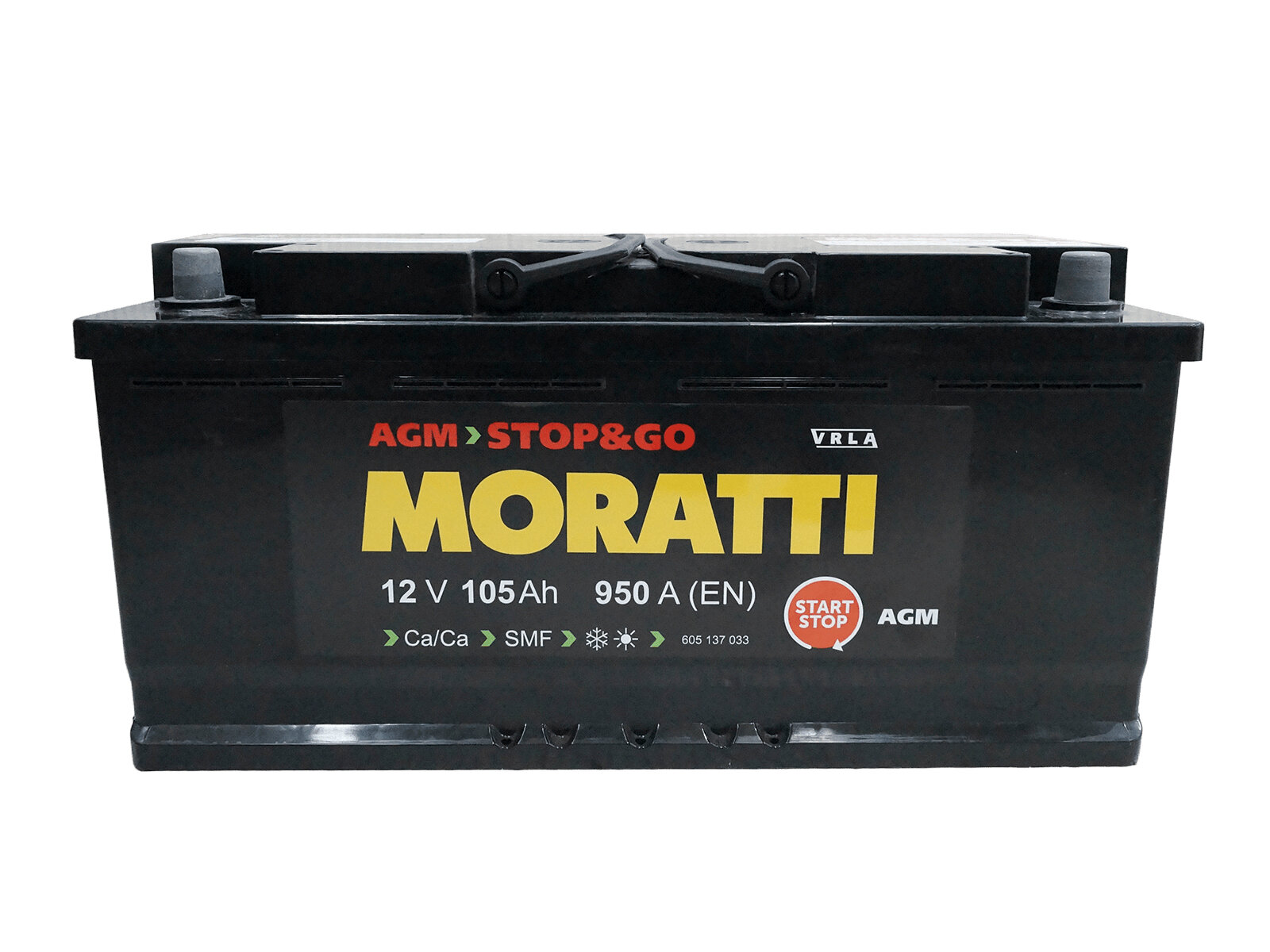 Аккумуляторная батарея MORATTI AGM 6СТ105 обратная