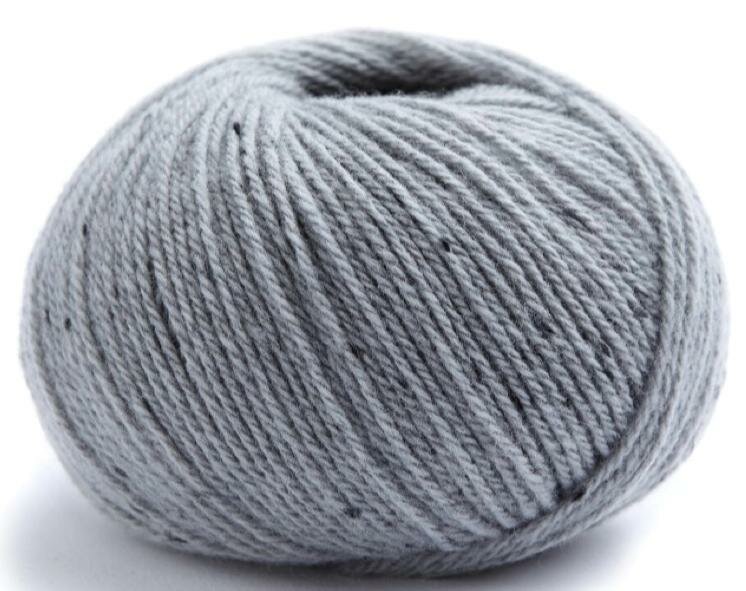 Como Tweed /Комо Твид/ пряжа Lamana (100% шерсть мериноса сверхлегкая), 25г/120м (05 твид, silbergrau (серебристо-серый), серый)