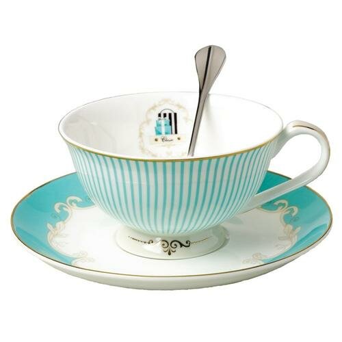 European Coffee Cup Blue Bone China English Afternoon Tea Set Teacup Party Tazas De Cafe Home Drink Wedding Gift|Coffee Cup & Saucer Sets