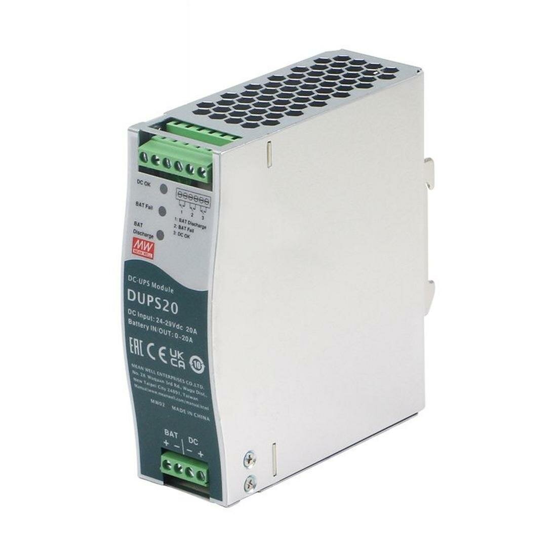 Модуль бесперебойного питания постоянного тока, ИБП Mean Well DUPS20, напряжение 24 В