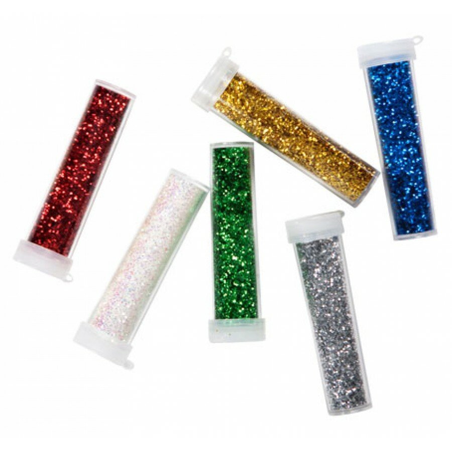 Набор блесток в тубах, 6 цветов ассорти DOCRAFTS CPT672100
