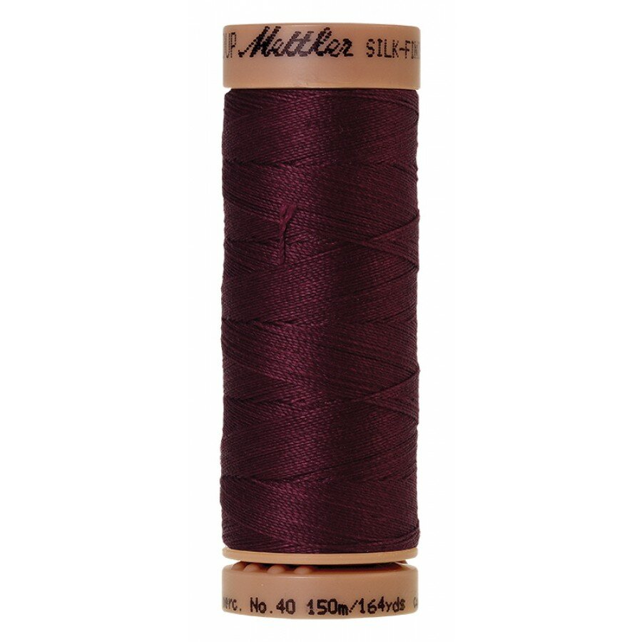Нить для машинного квилтинга SILK-FINISH COTTON 40, 150м 0109 Bordeaux