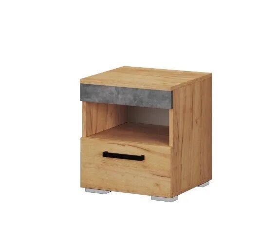 Тумба прикроватная «Адель» (Дуб крафт золотой/Ателье светлое) 40х38х45