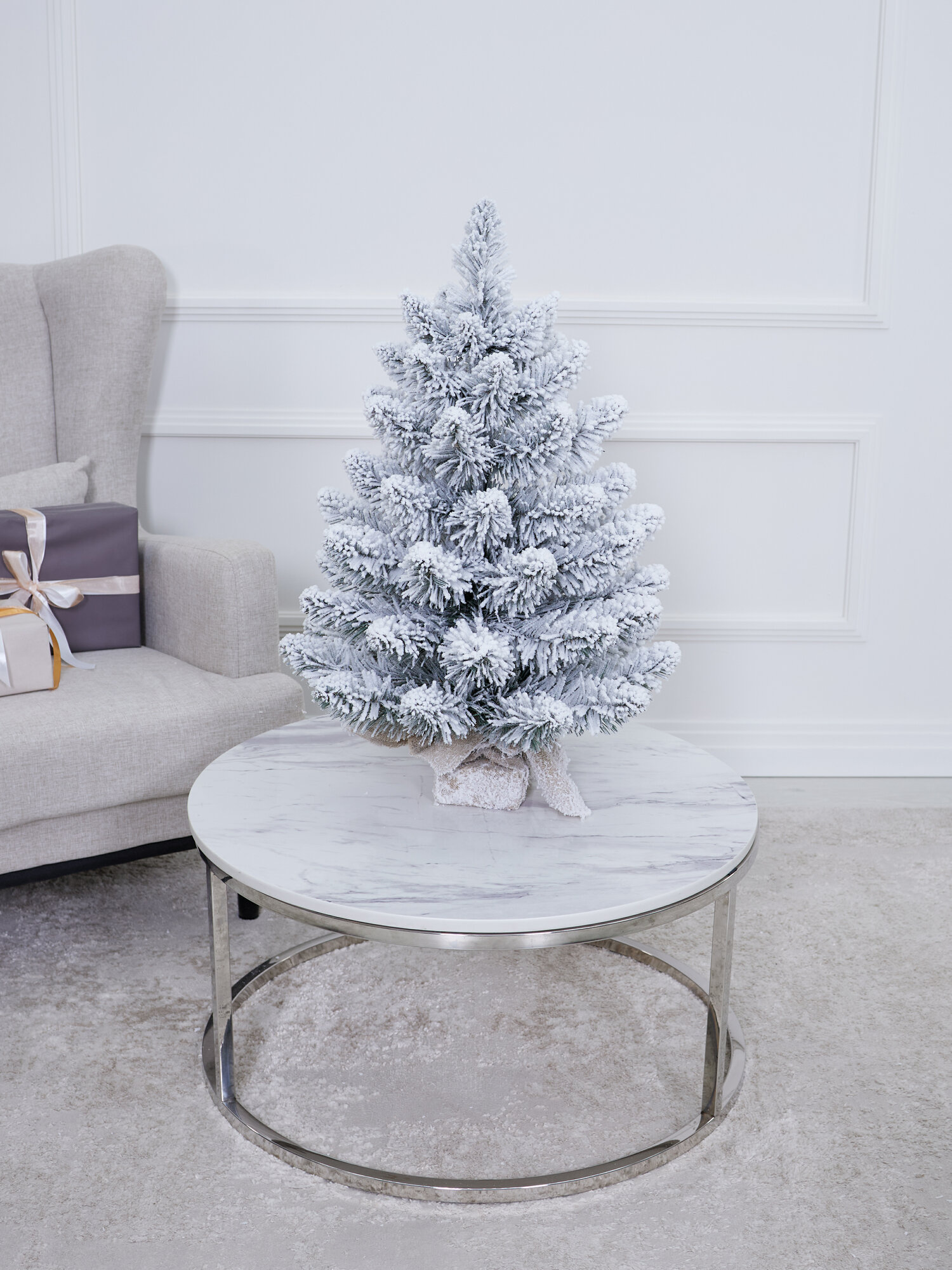 Искусственная елка "Наша Ёлка", высота 85см, диаметр 60см, белая