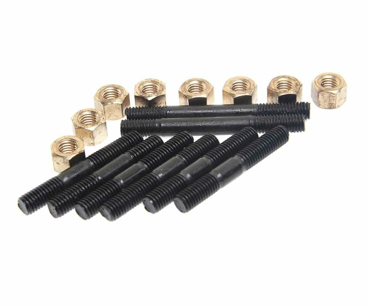 Крепеж ЗМЗ-406 коллектора выпускного (шпильки, латунные гайки высокие), 406.1008110/11, NO NAME