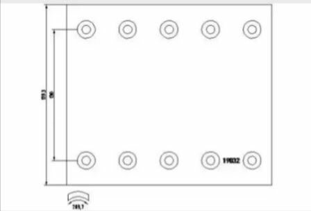 Накладки тормозные 19032 1-й ремонт 420х180мм / BPW, SAF