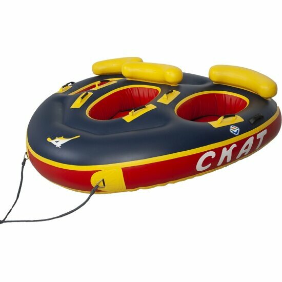 Водная ватрушка Ковчег Аттракцион Скат синий/красный