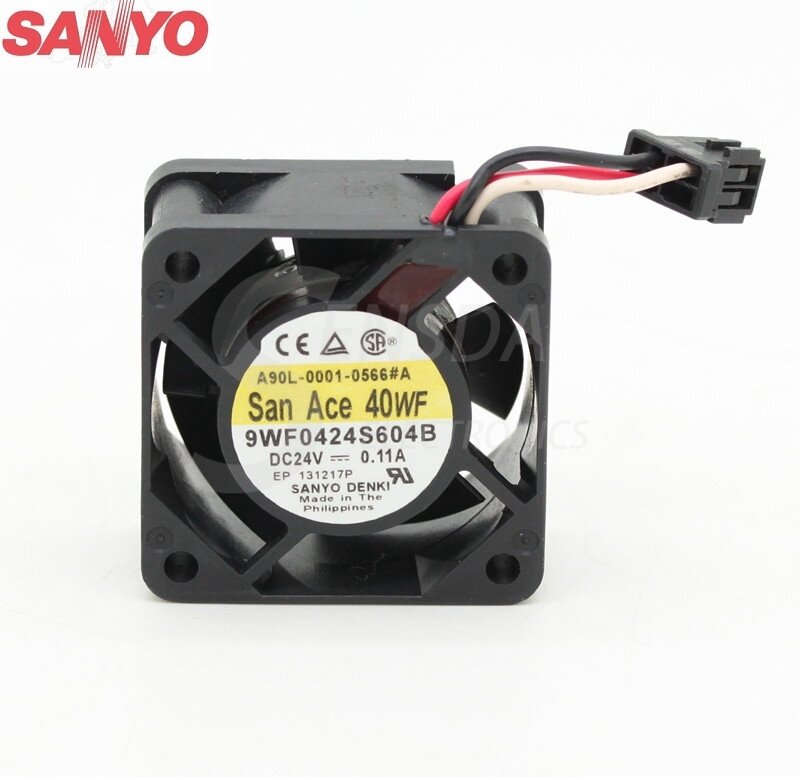 Waterproof Sanyo 9WF0424S604B 4020 4cm 40mm 40 * 40* 20 mm DC 24V 0.11A Вентилятор