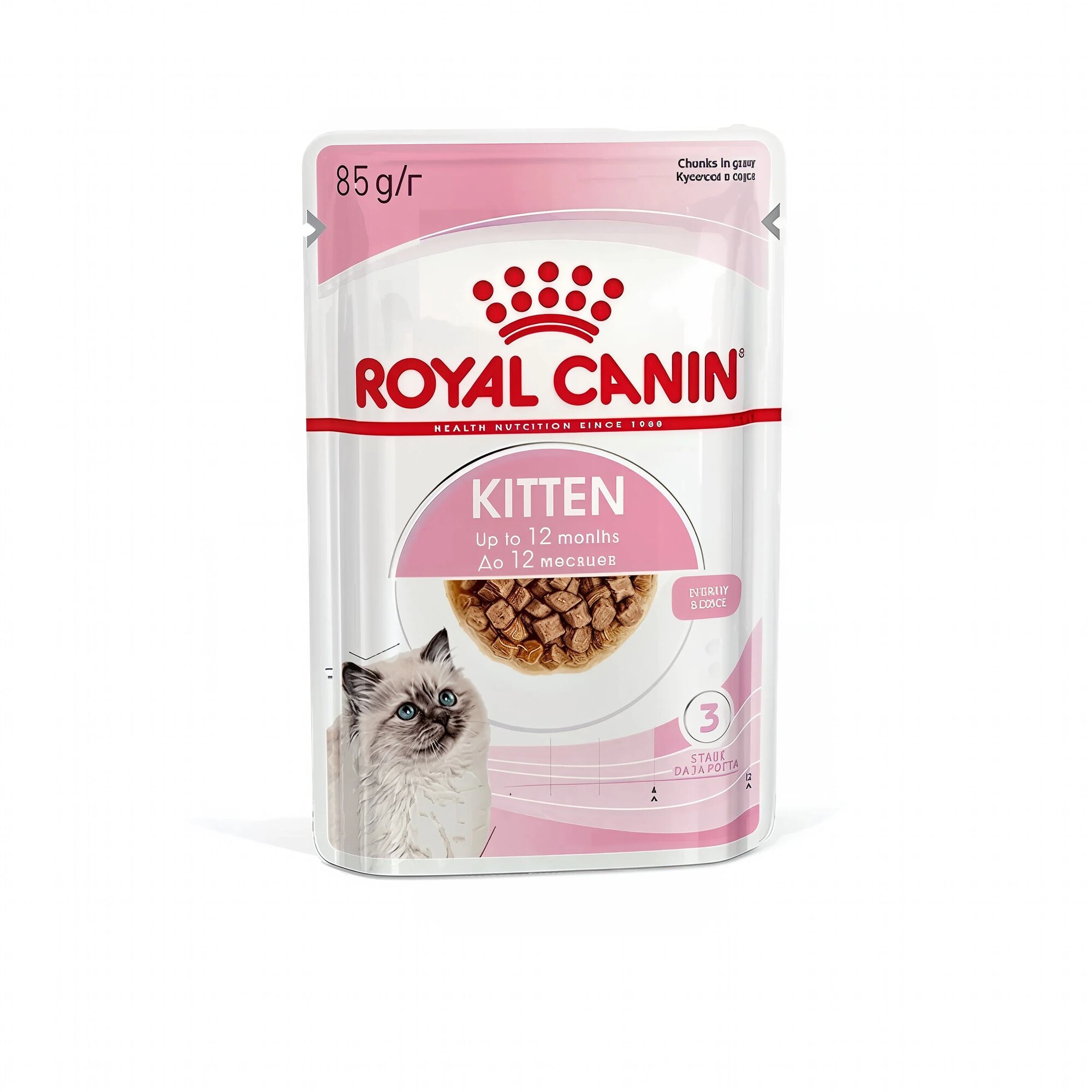 Влажный корм Royal Canin Kitten Sauce в соусе для котят в возрасте, 12шт*85г