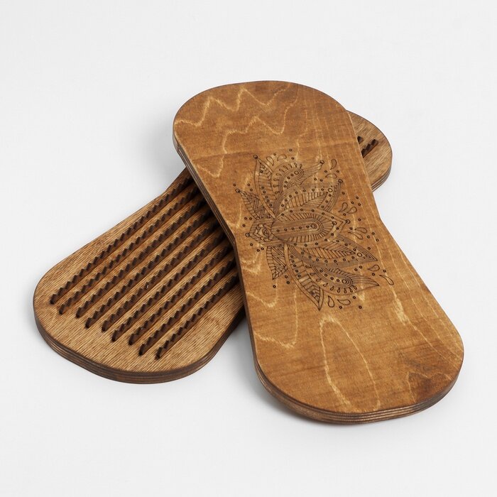 Садху, доска с гвоздями из дерева, для йоги, 2 шт 10848028