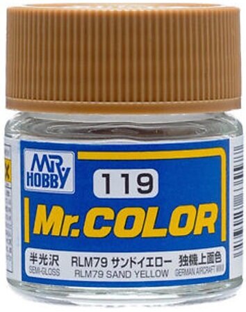 C119 краска художественная т. м. MR.HOBBY 10мл RLM76 SAND YELLOW