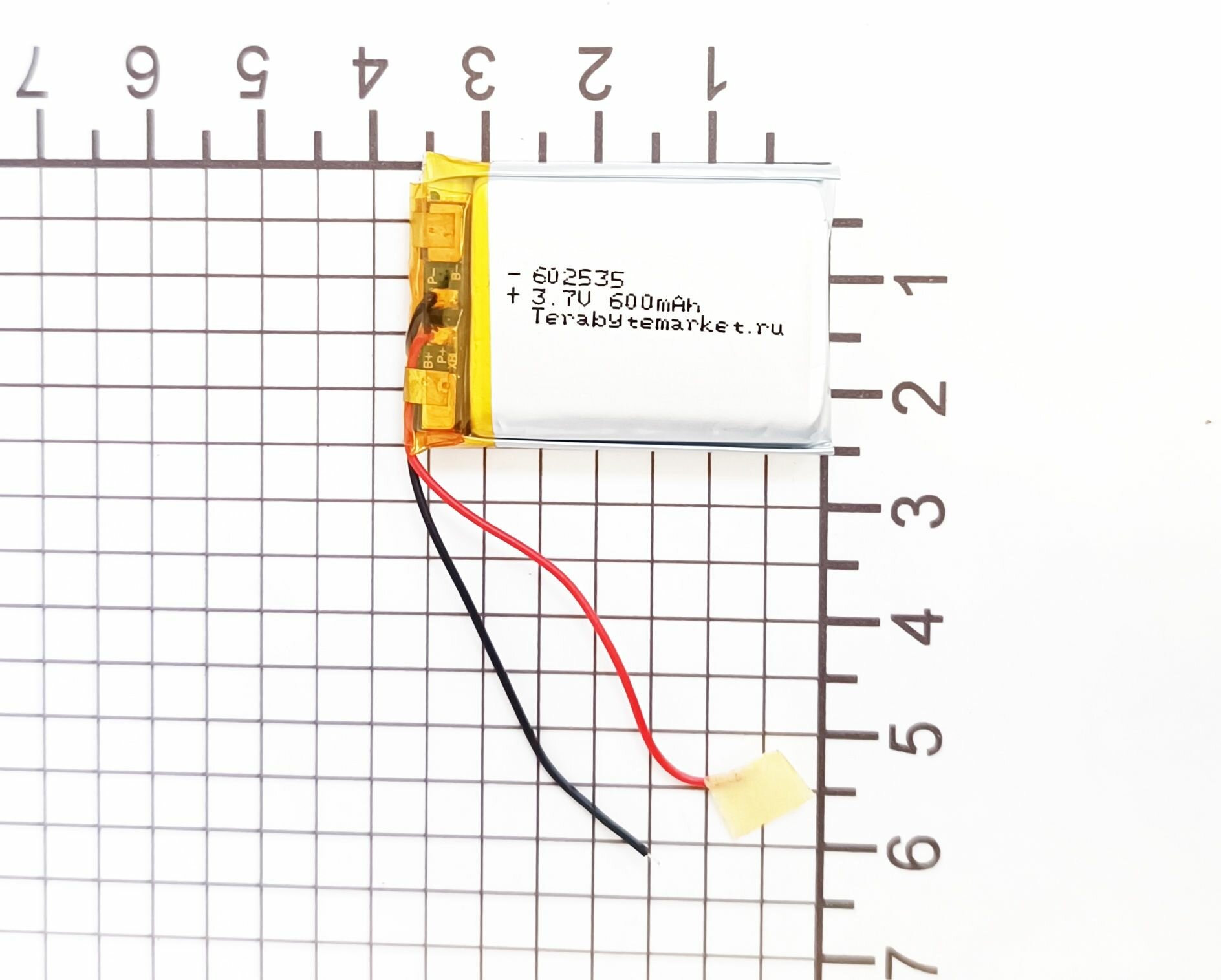 ACV GQ7 аккумулятор 600mAh 3.7v 2 провода (батарея на видеорегистратор совместимая универсальная)