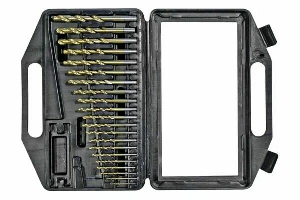 Набор сверл по металлу шлифованных Кратон 1-10 мм (21 шт)