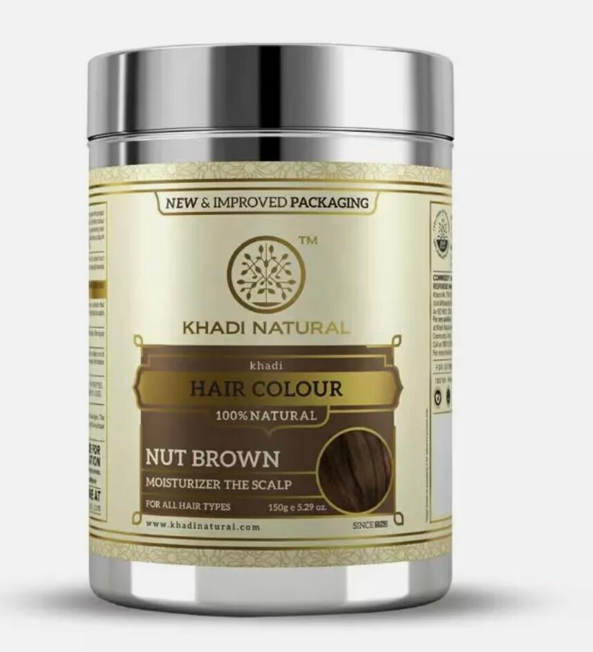 Хна натуральная для волос Кхади, орехово-коричневая, 150 гр. Khadi Nut brown hair colour