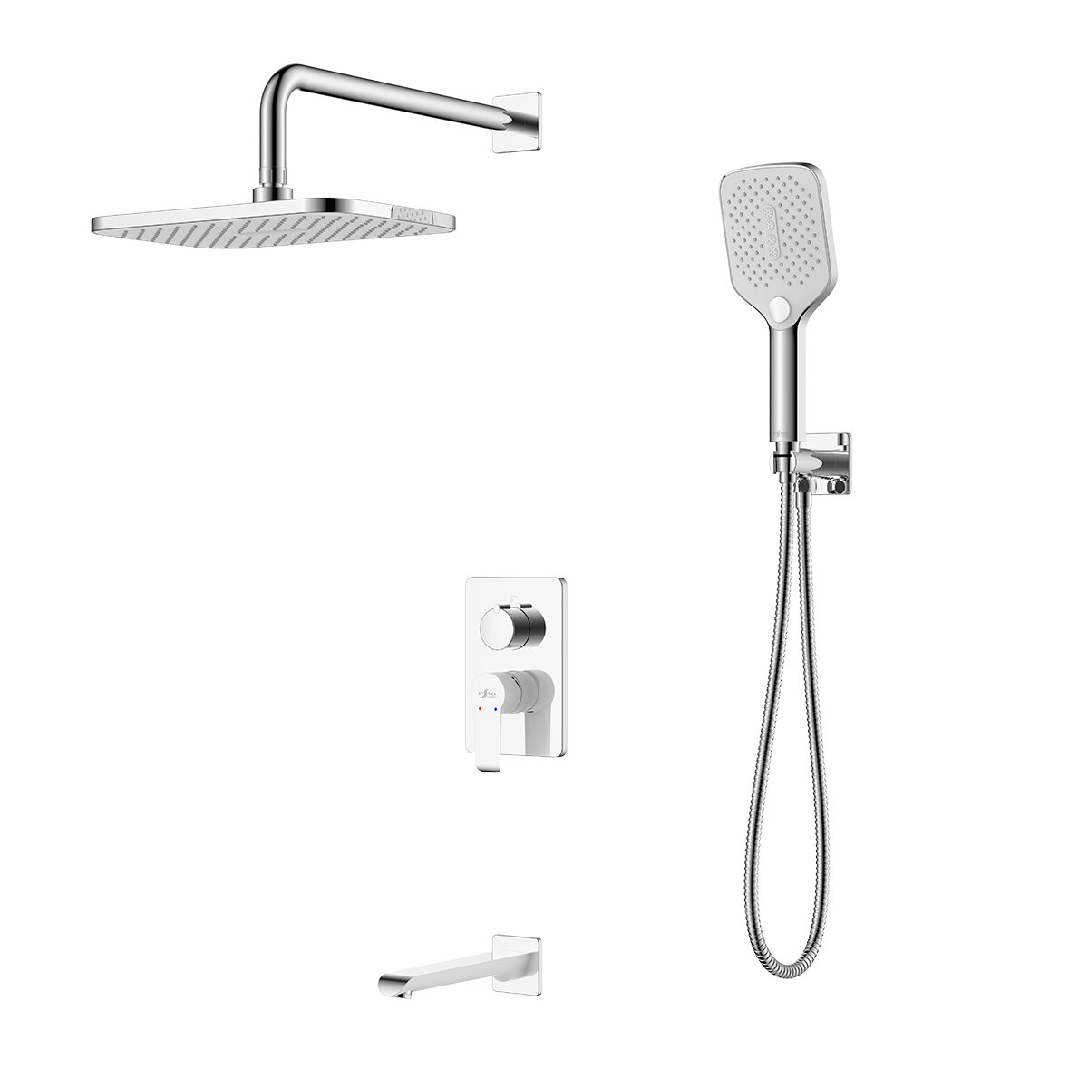 Смеситель Rossinka W35-55 для ванны и душа, встраиваемый, латунь