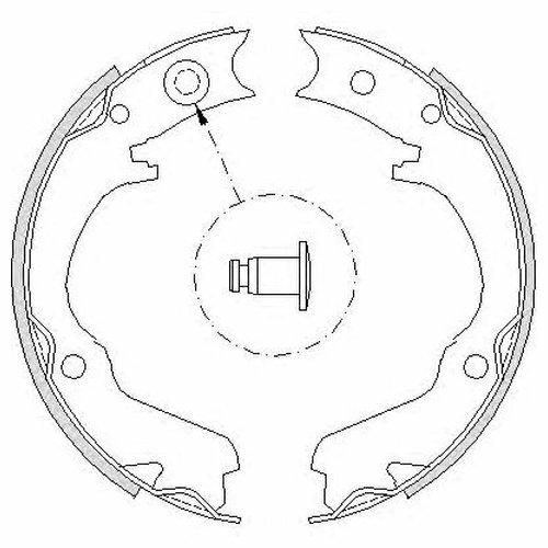 Комплект колодкок стояночного тормоза Woking Z473400 для Subaru Forester, Impreza, Legacy I, II, III, IV, Outback