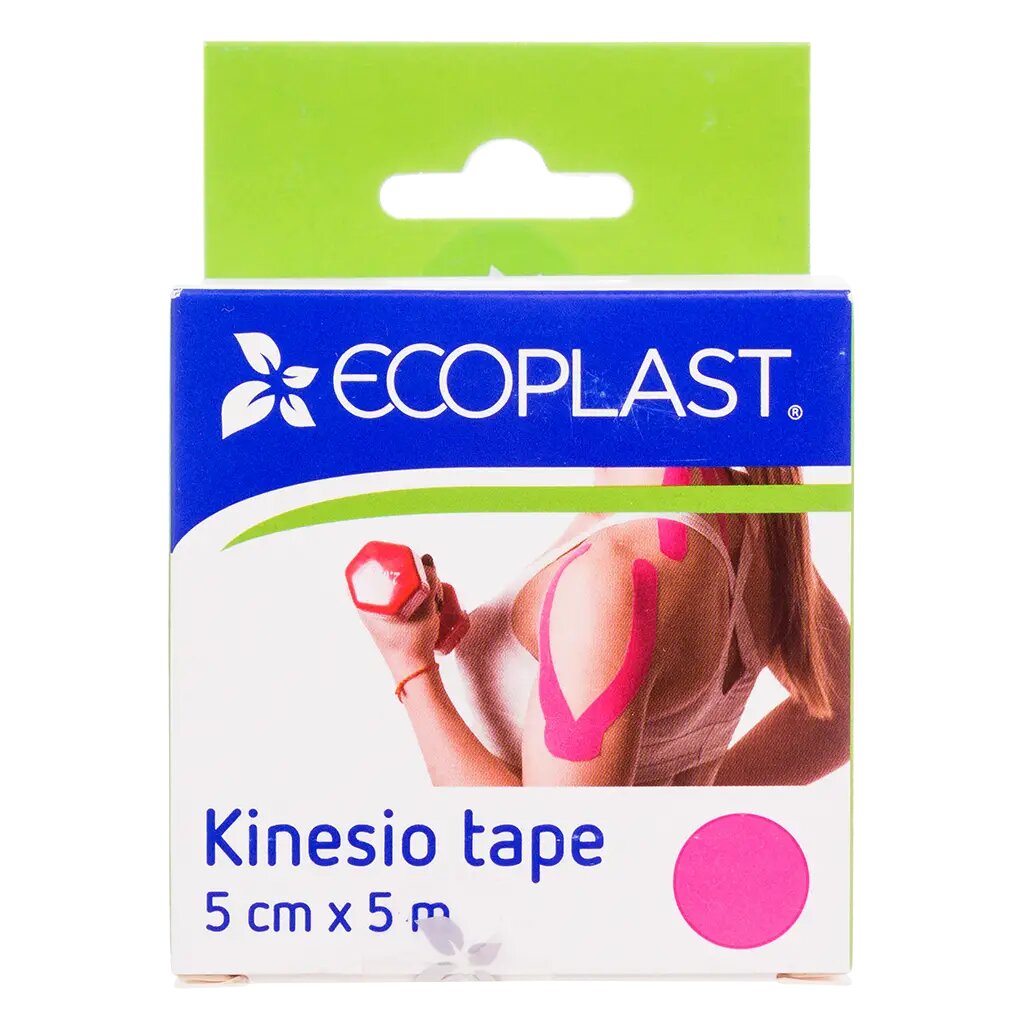 Ecoplast Кинезио тейп 5см х 5м розовый 1 шт