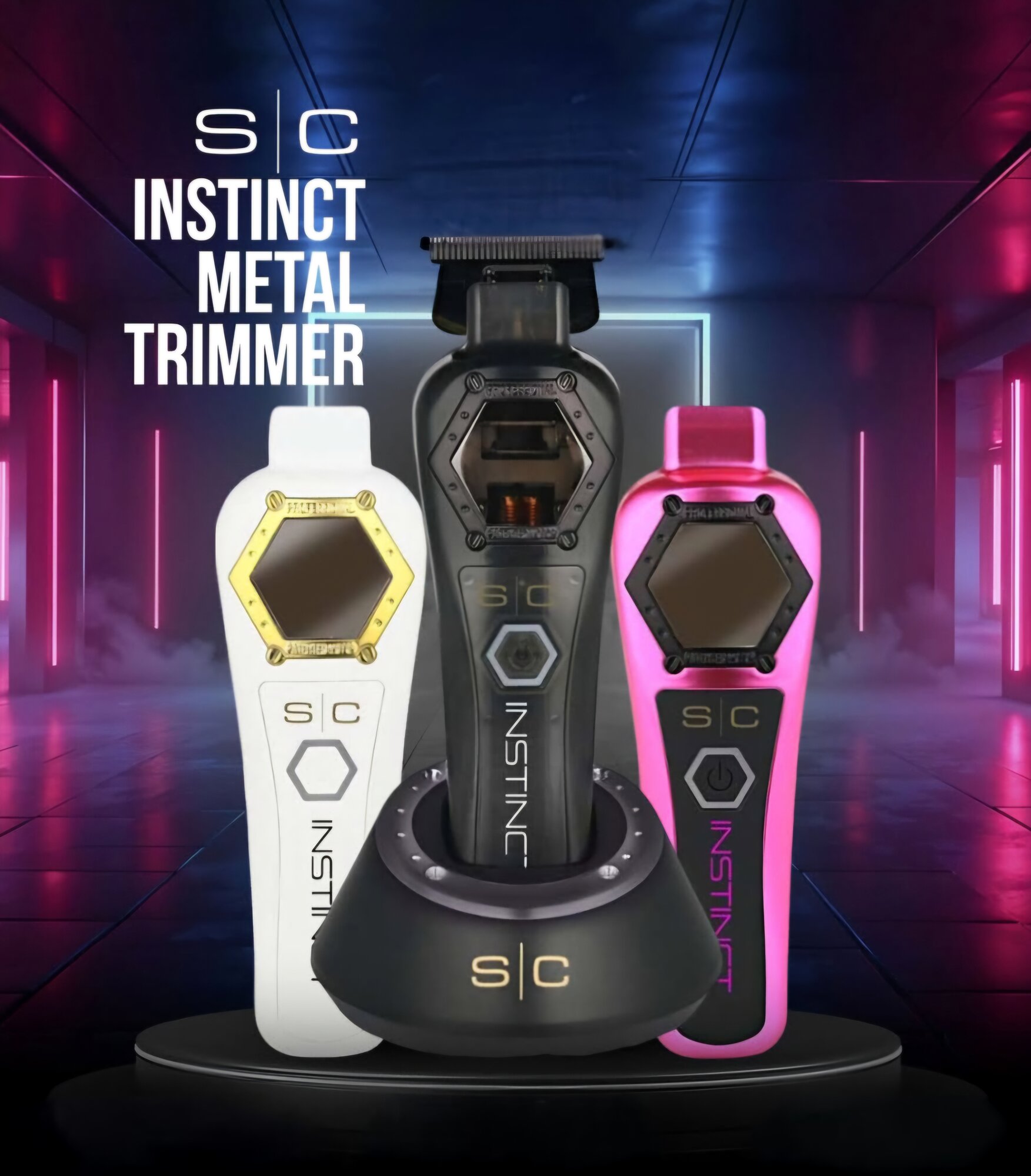 Триммер SC Stylecraft Pro Instinct Metal Edition с интуитивно понятным управлением крутящим моментом, 11500 об, векторный мотор.