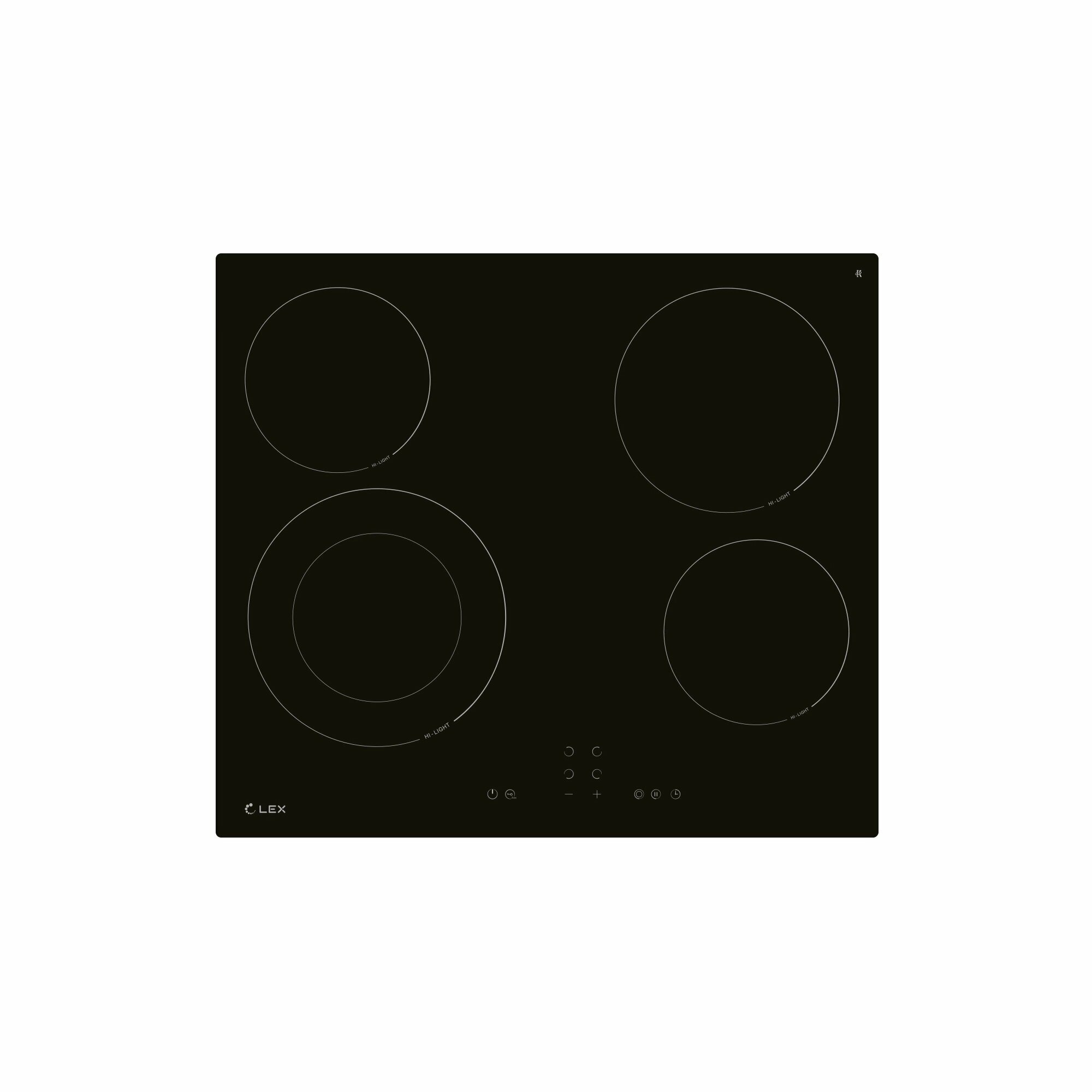 Варочная поверхность Lex EVH 641A BL (CHPE000017) черный, мощность 6000Вт, 4 конфорки, стеклокерамика, сенсорная