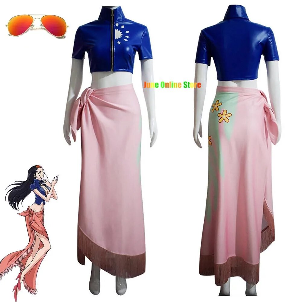 Косплей костюм Нико Робин женский хлопок Розовый, XL, FULL SET