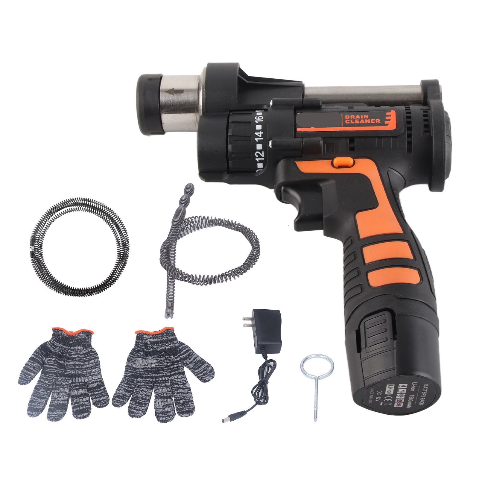 Электрический сантехнический трос для прочистки труб, ручной, для устранения засоров в раковинах, трубопроводах и канализации, напряжение 100‑240В.