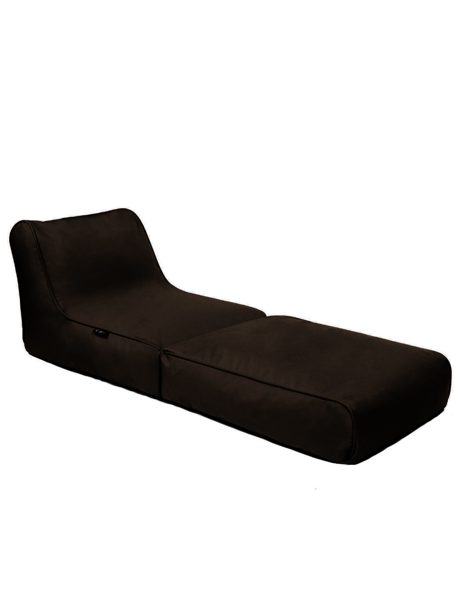 Бескаркасное кресло шезлонг трансформер GoodPoof, коричневый