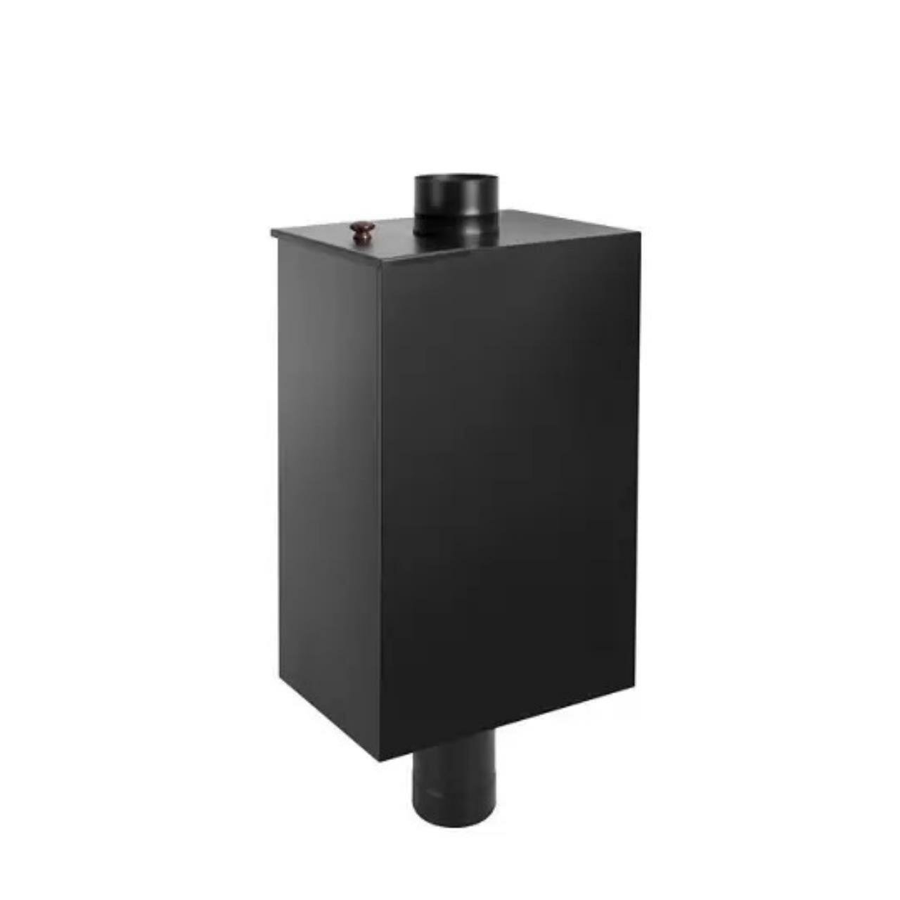 Бак BLACK на трубе 80л д.120 (Прямоугольный) (AISI 439) диаметр дымохода: 120 мм